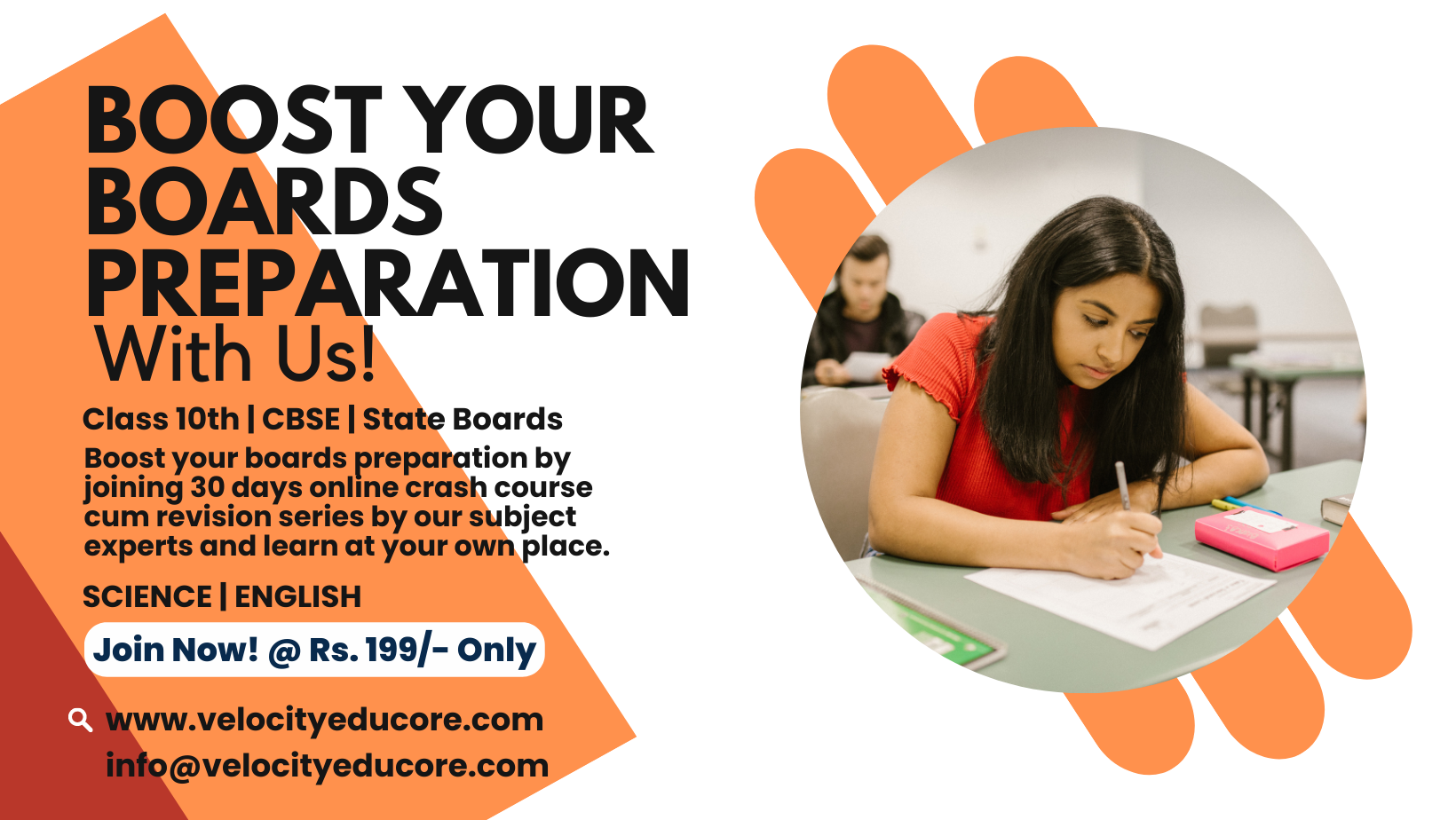 30 days online crash course cum revision series for Class 10th students - Velocity Educore